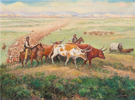 Warren Hunter | Cattle Drive (1934) | MutualArt