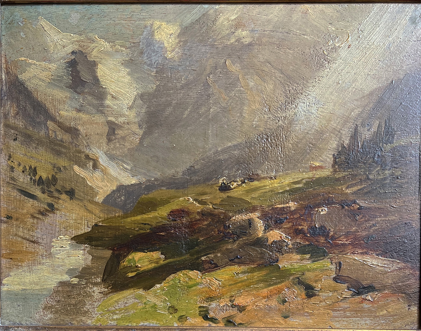 Albert August Zimmermann | Landschaft in den Bergen mit starkem ...