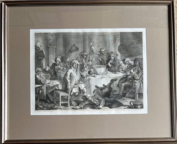 William Hogarth | A Midnight Modern Conversation | MutualArt