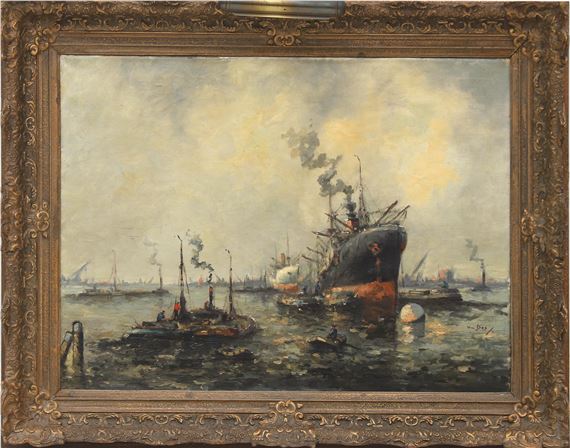 Willem Bos | Havengezicht Rotterdam | MutualArt