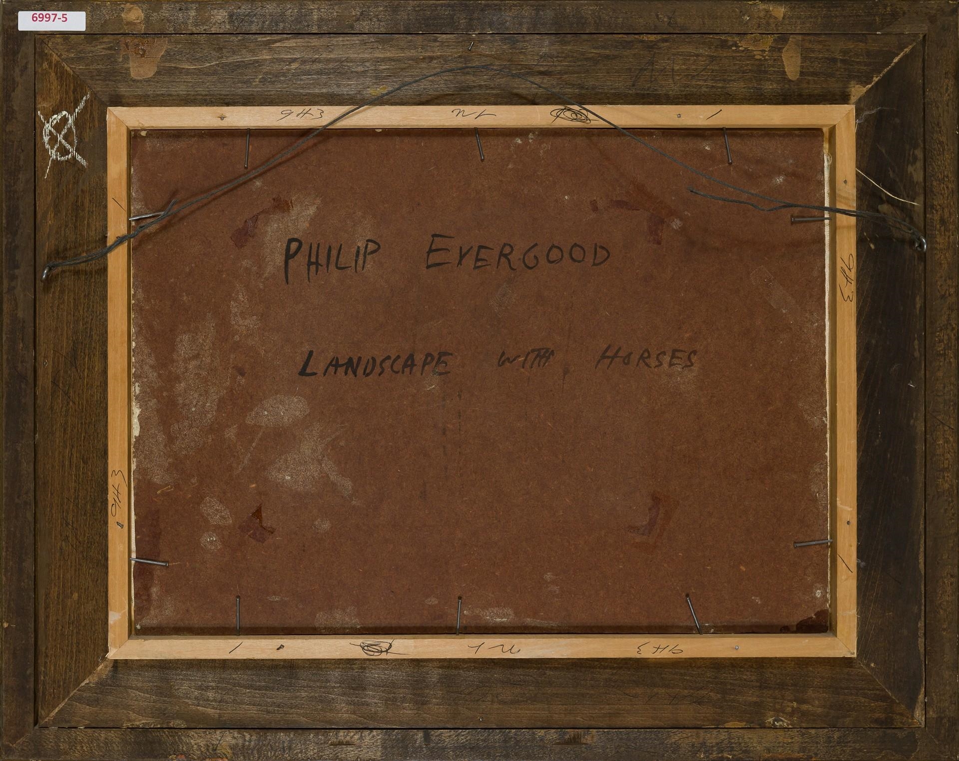 Philip Evergood | Landscape with Horses | MutualArt