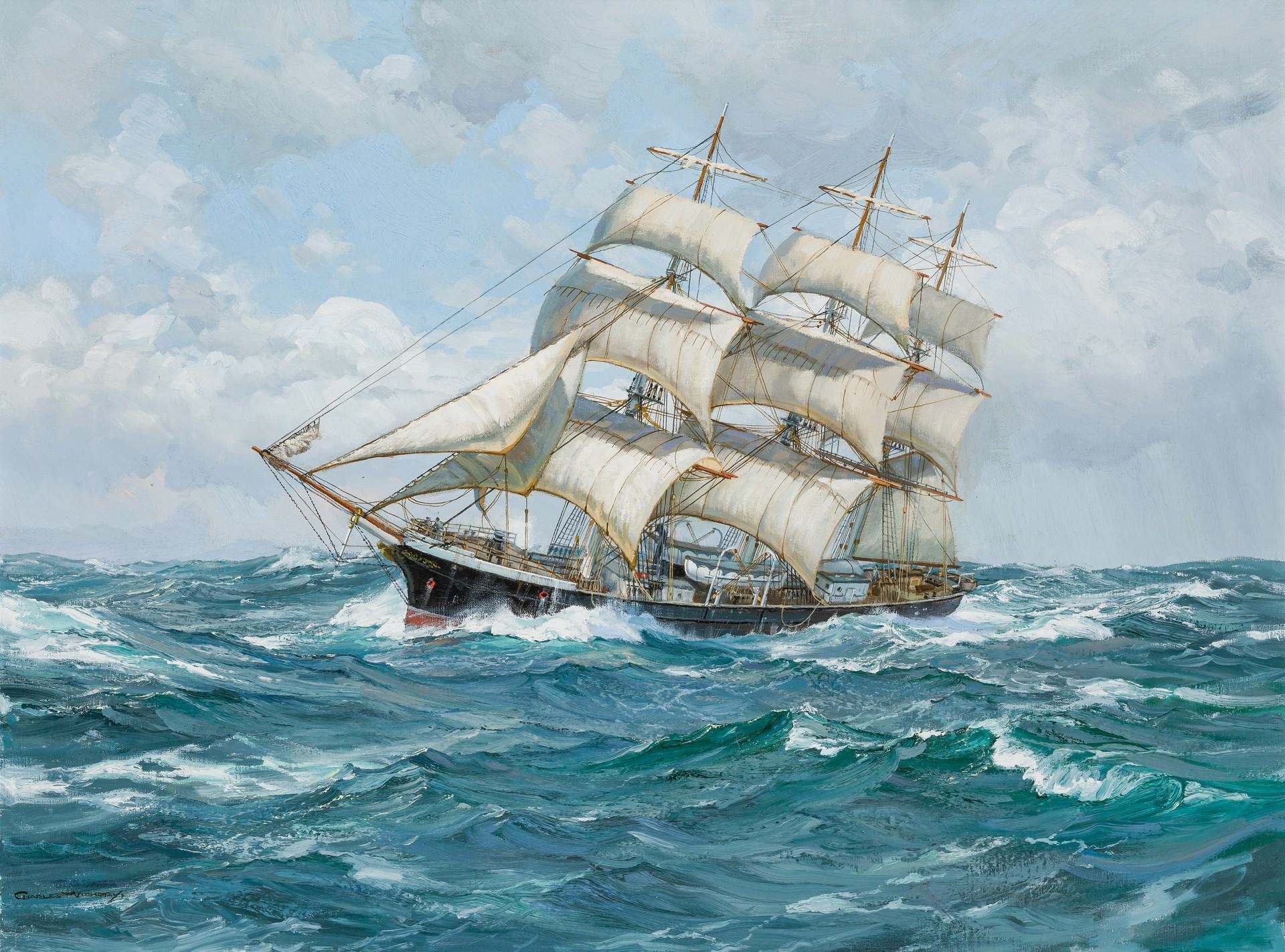 Charles Vickery | In the Days of the Square Riggers | MutualArt