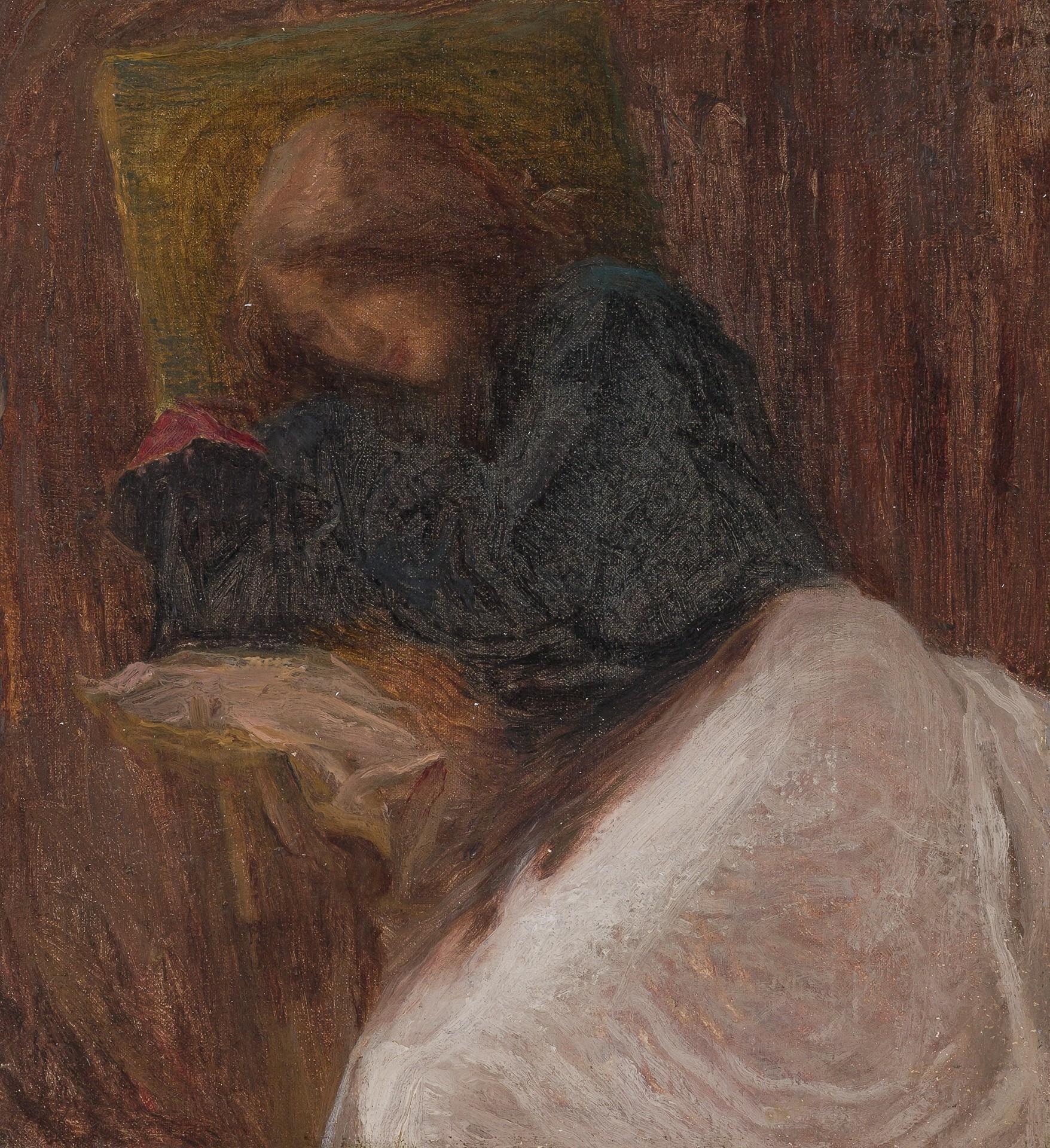 Edmond-Francois Aman-Jean | Idle Moment | MutualArt