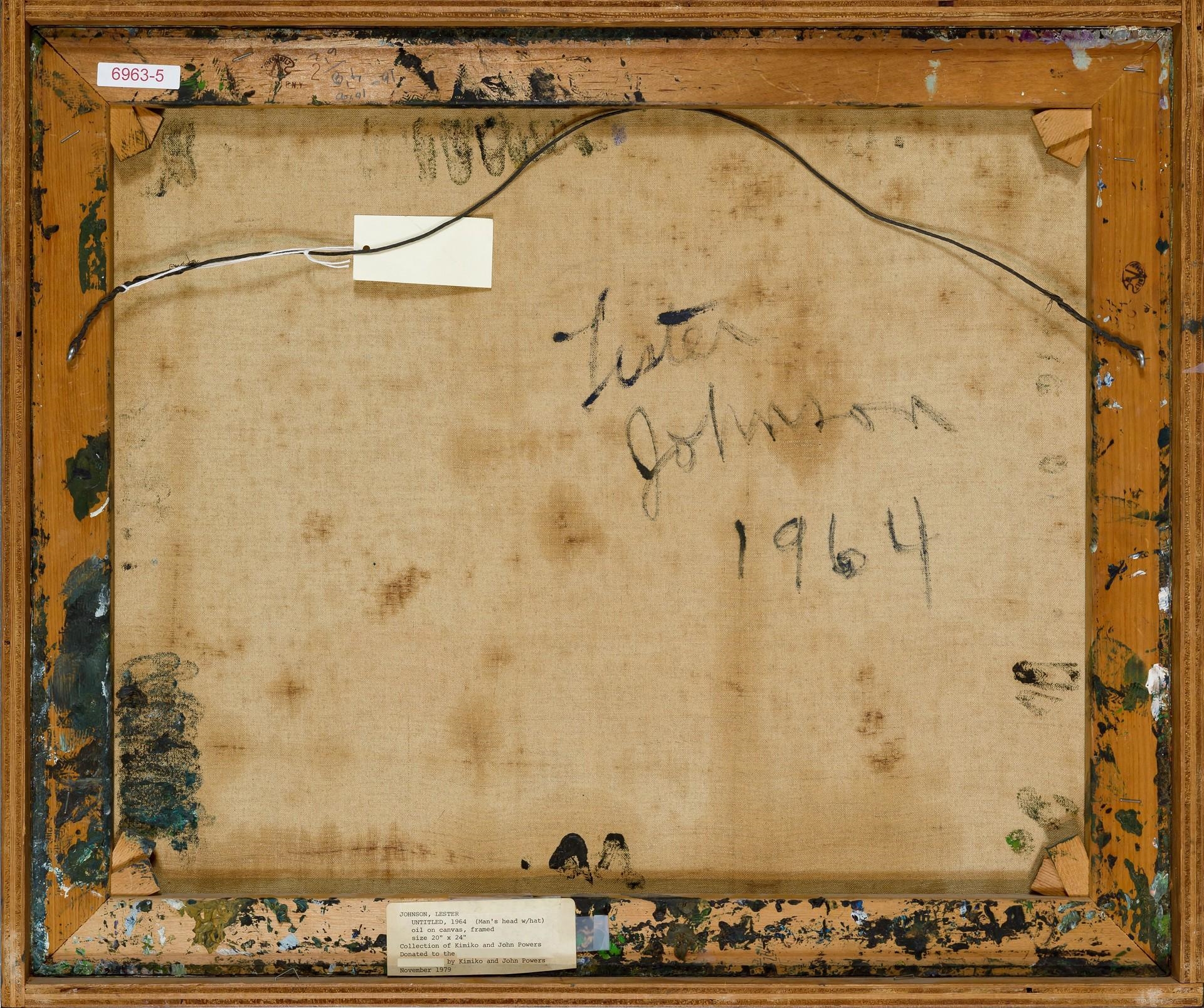 Lester Johnson | Untitled, 1964 (Man's Head with Hat) | MutualArt