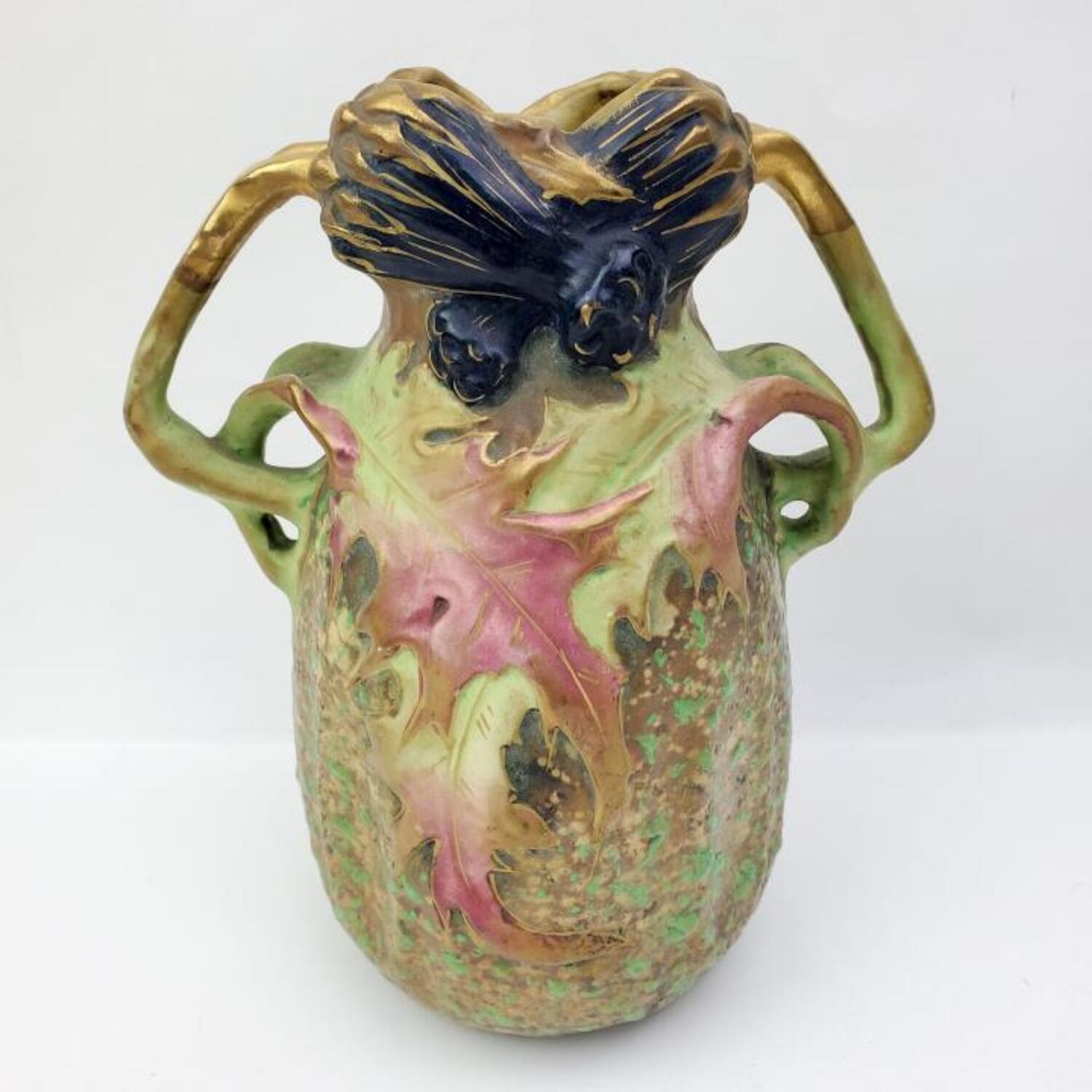Paul Daschel | Amphora Austrian Pottery 2 Handle Vase (Circa 1902 ...