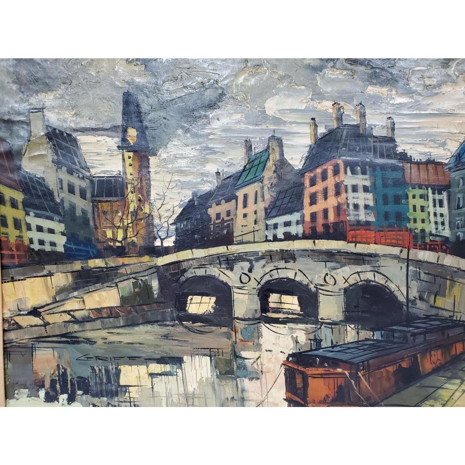 M. Edward Griff | Paris Canal Scene (Circa 1950s) | MutualArt