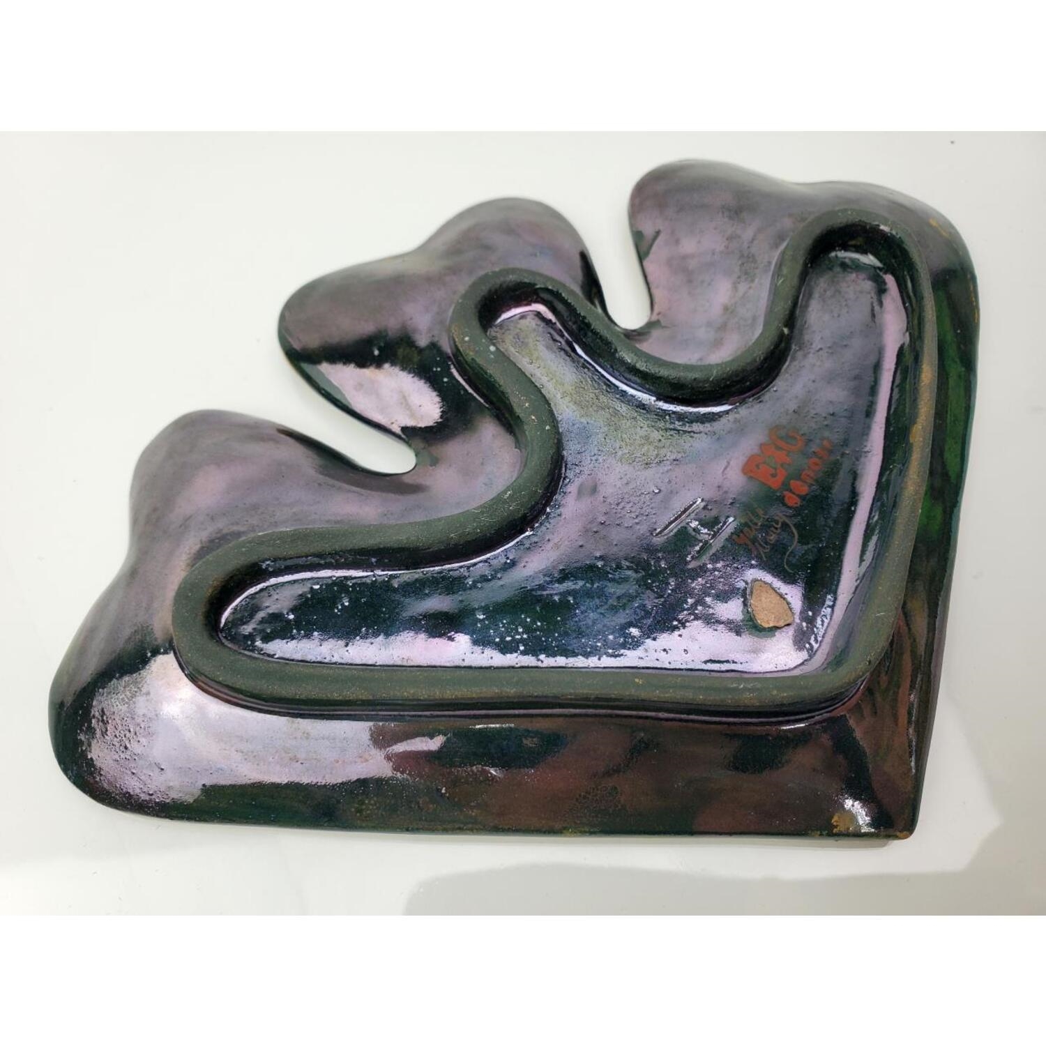 Emile Gallé | Emile Galle Enameled Iridescent Faience Pottery | MutualArt