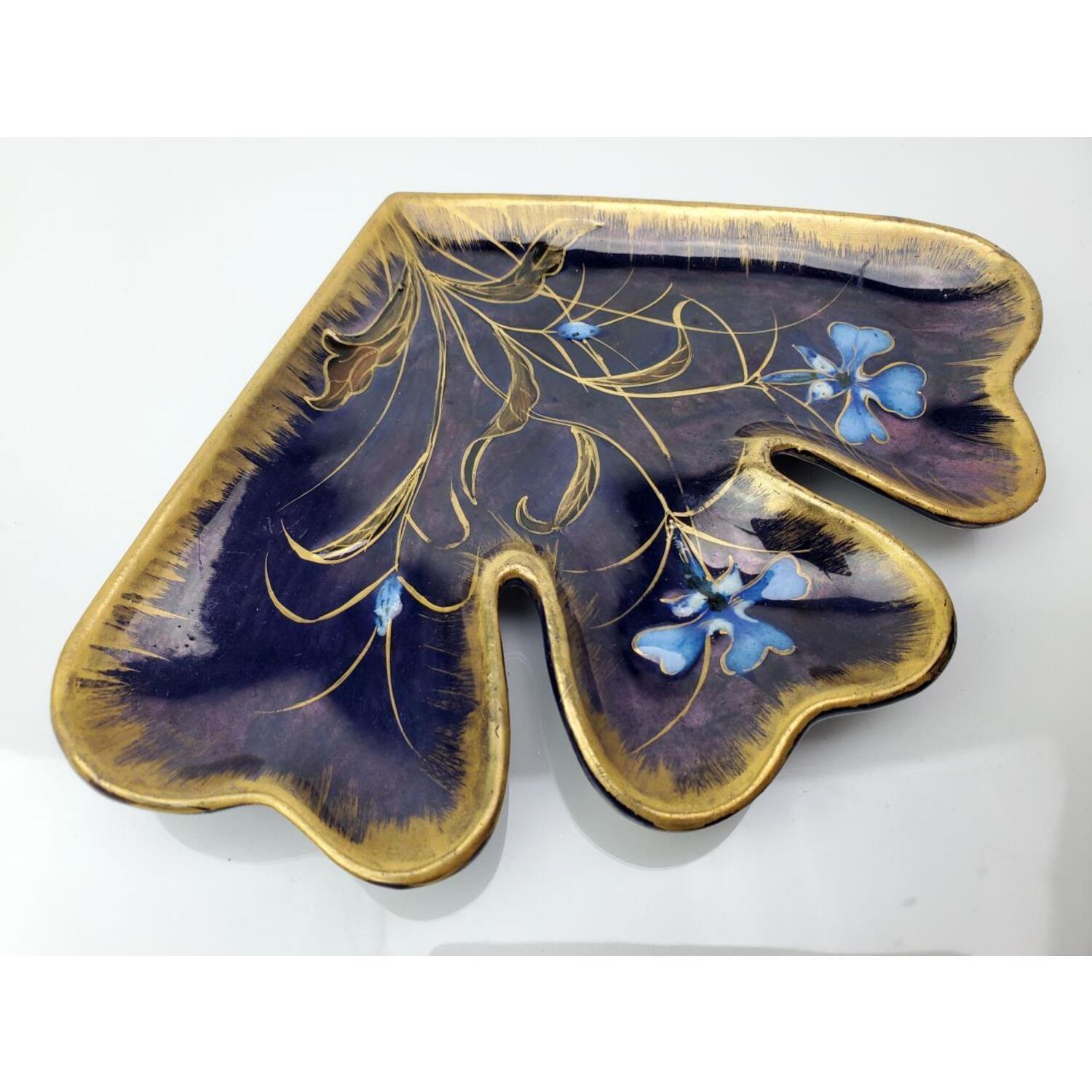 Emile Gallé | Emile Galle Enameled Iridescent Faience Pottery | MutualArt
