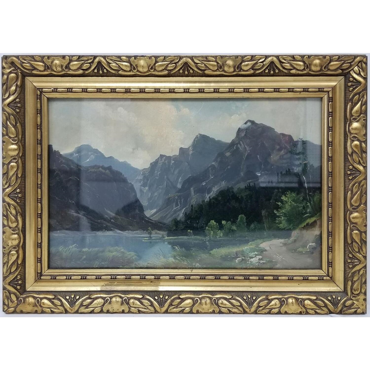 Ludwig Halauska | Mountain Scene (1853) | MutualArt