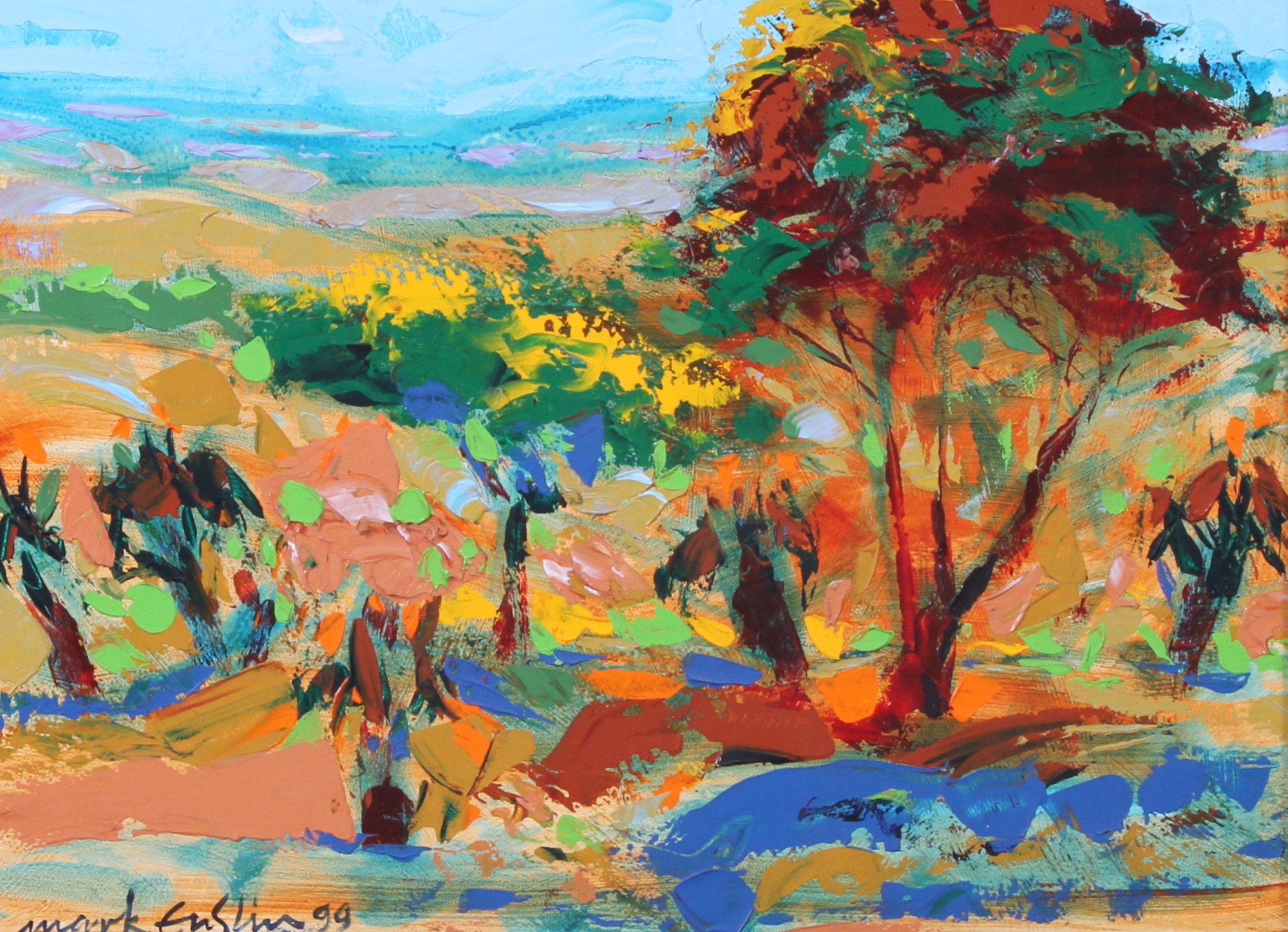 Mark Enslin | COLOURFUL LANDSCAPE | MutualArt