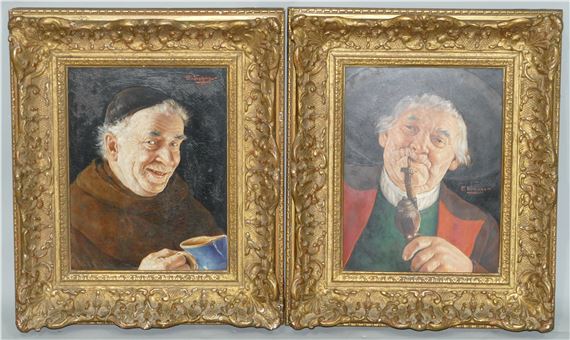 Otto Eichinger | shoulder length portraits of a monk and gentleman ...