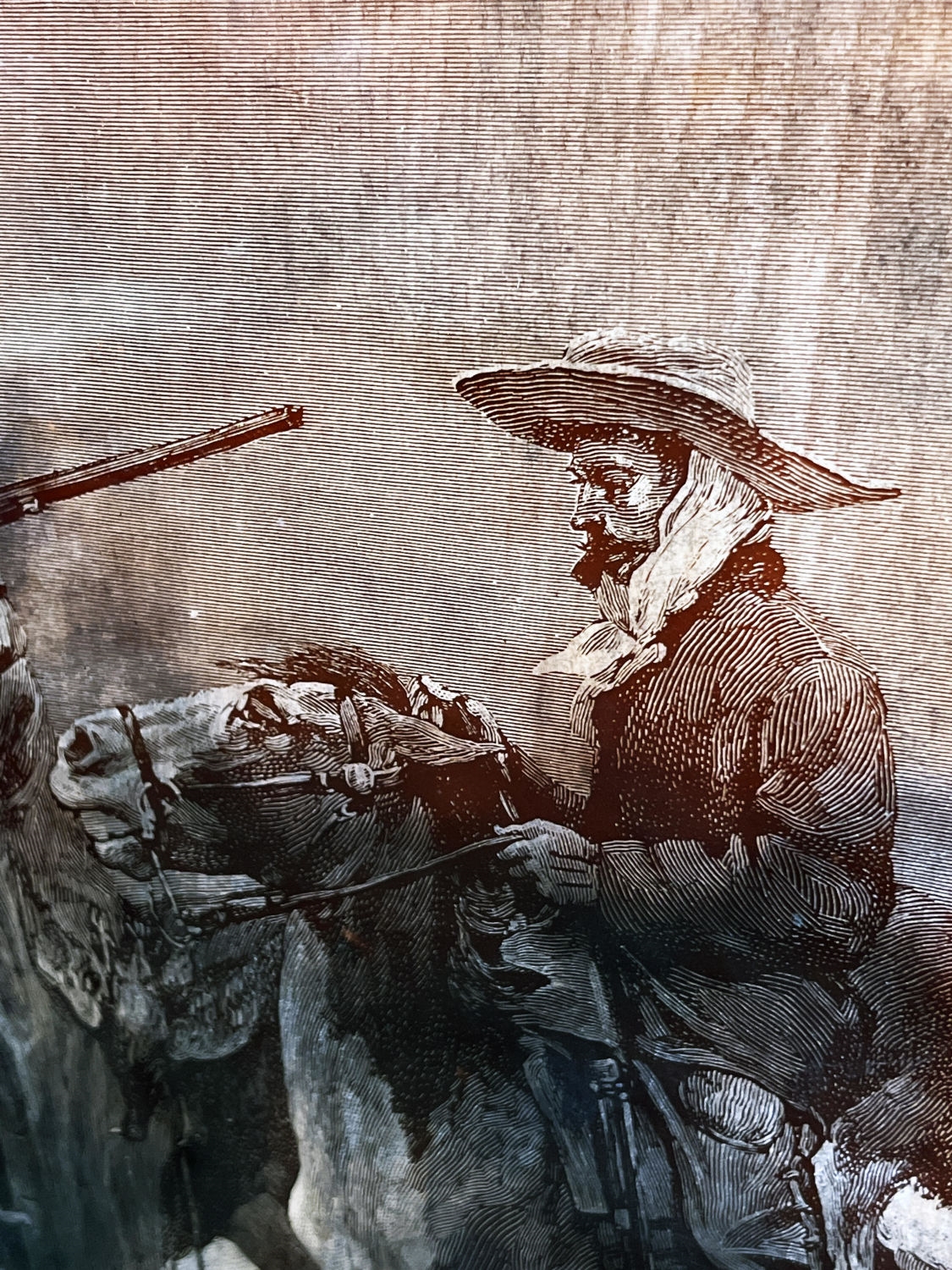 Frederic Remington | FREDERIC REMINGTON GLASS OVERLAY ON WOOD GRAIN ...