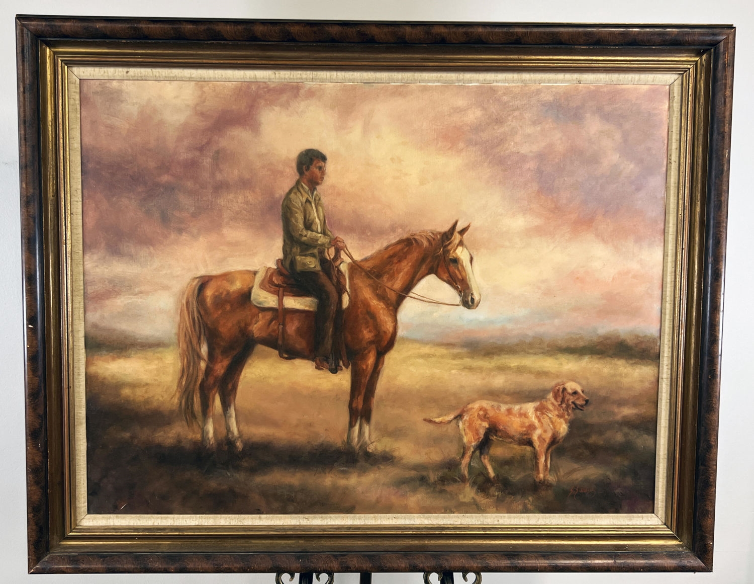 Sandra Severson | SANDRA SEVERSON SIGNED HORSE & RIDER PAINTING | MutualArt