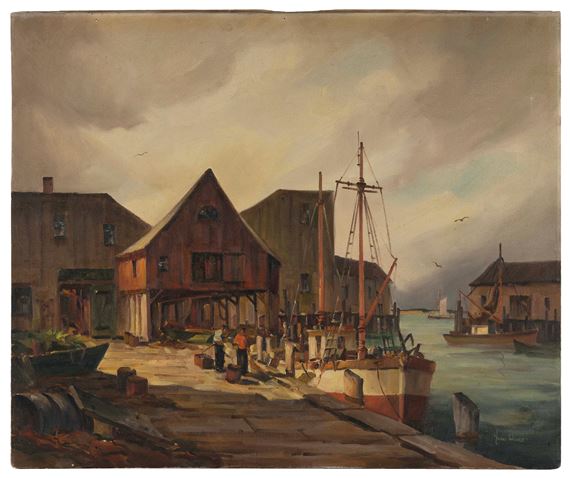 John Cuthbert Hare | Harbor scene | MutualArt