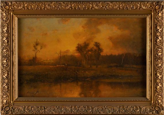 George Inness, Jr. | Fisherman at sunset | MutualArt