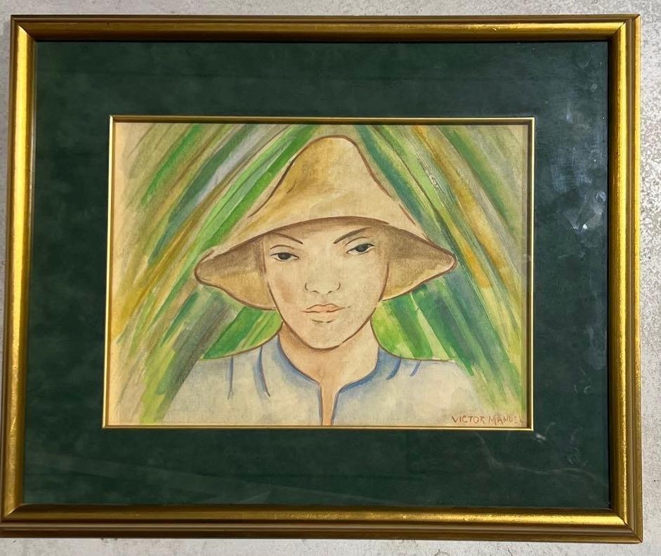 Victor Manuel | Victor MANUEL (1897 - 1969) framed Watercolor mixed ...