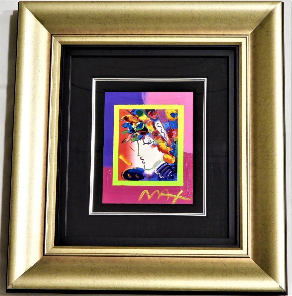 Peter Max | Peter Max Mixed Media Acrylic on paper Blushing Beauty on ...