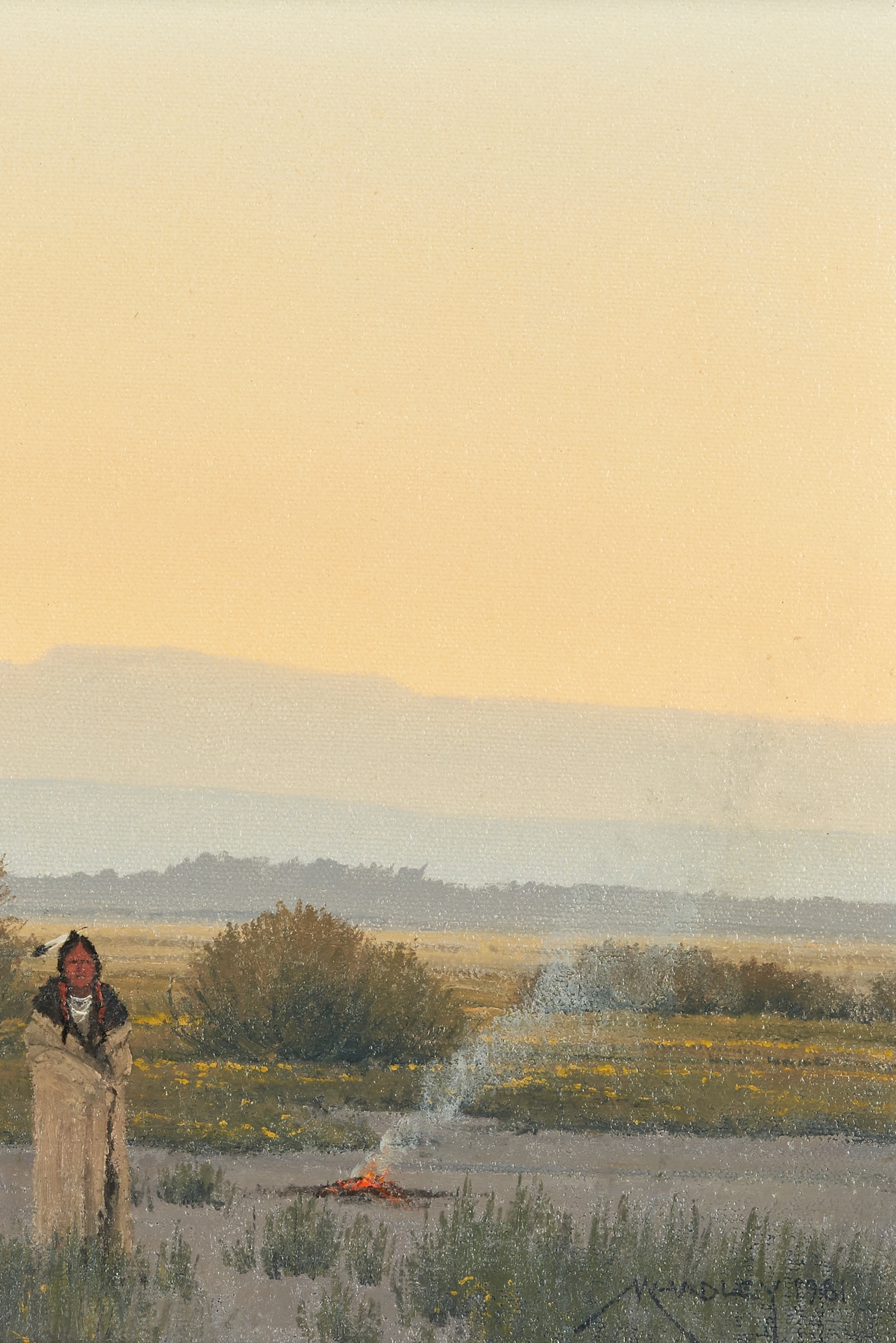 Michael Hadley | Michael Hadley O/B Native American Painting | MutualArt