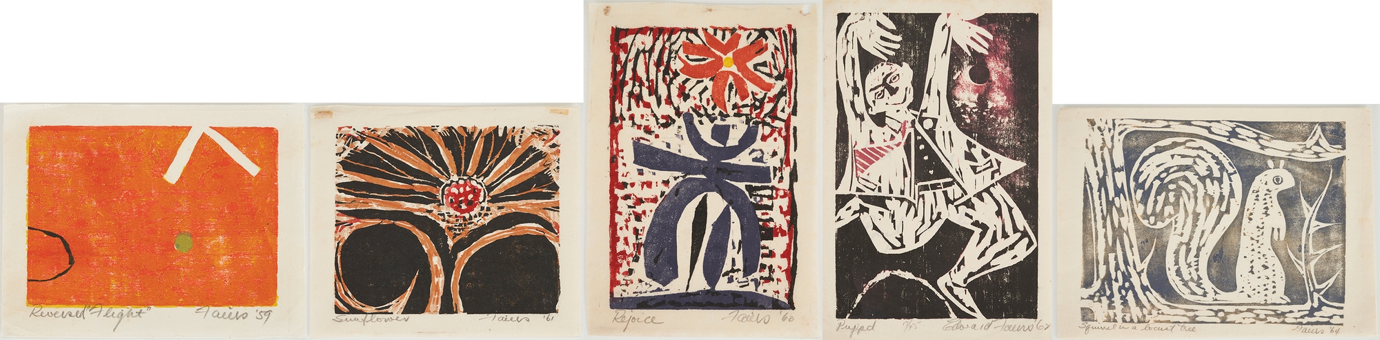 Ted Faiers | 5 Ted Faiers Woodcut Prints | MutualArt