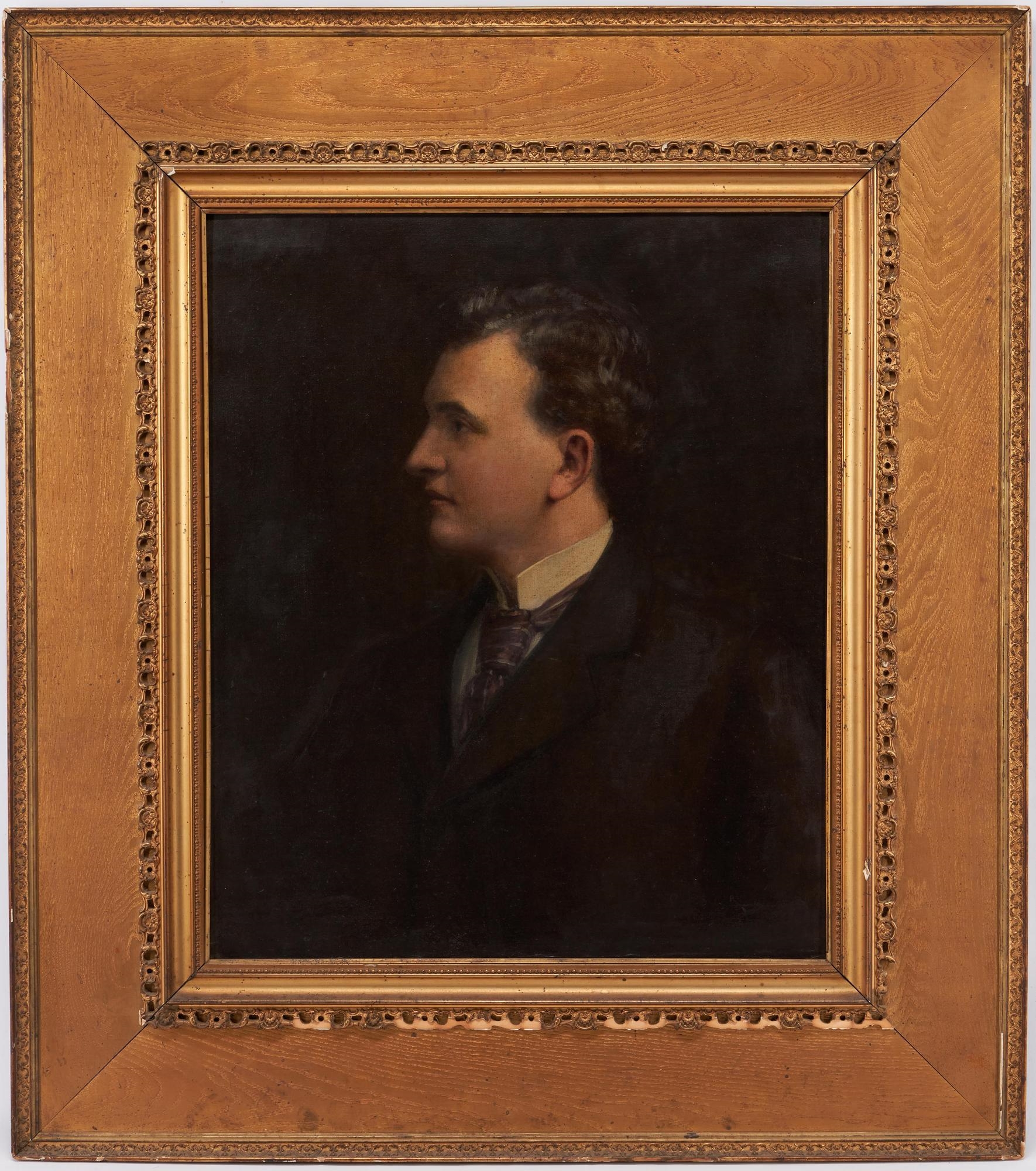 Carl Gutherz | Carl Gutherz O/C Painting, Portrait of Albert Sidney ...