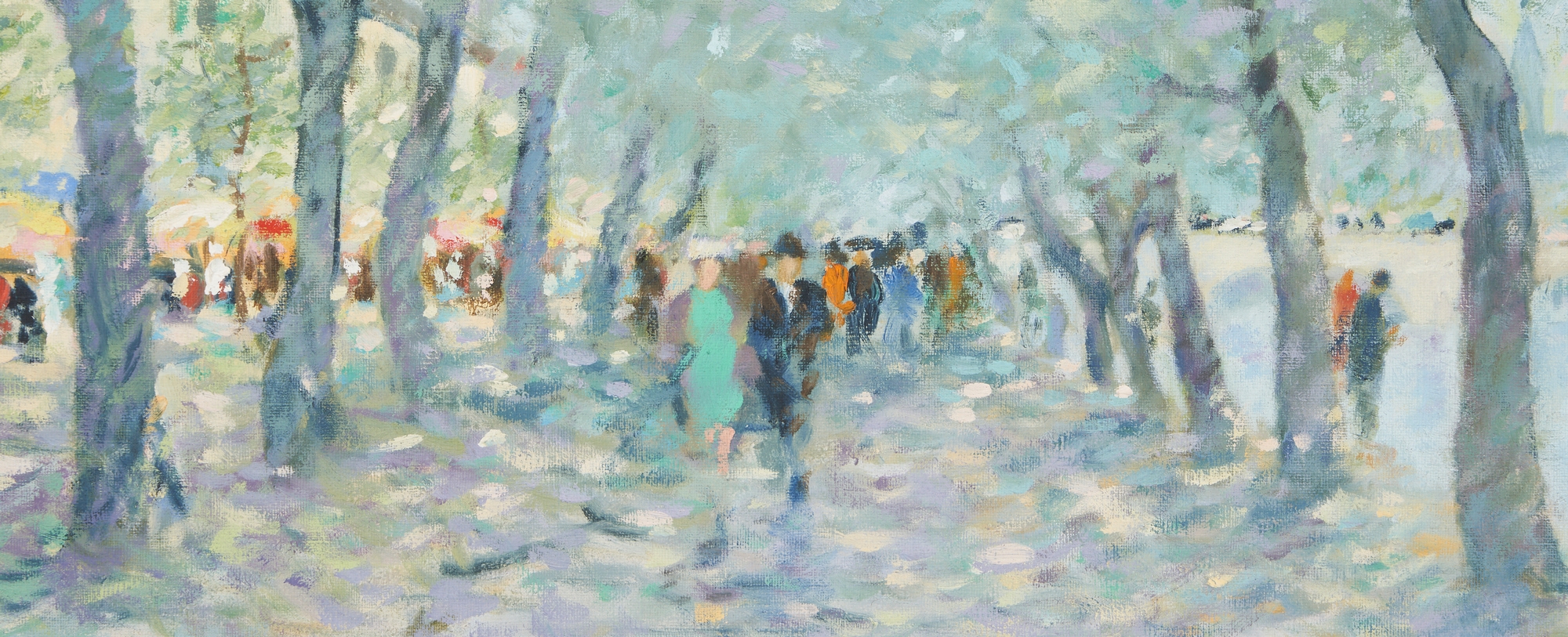 George Shane | George Shane Oil on Canvas Painting, Paris Street Scene ...