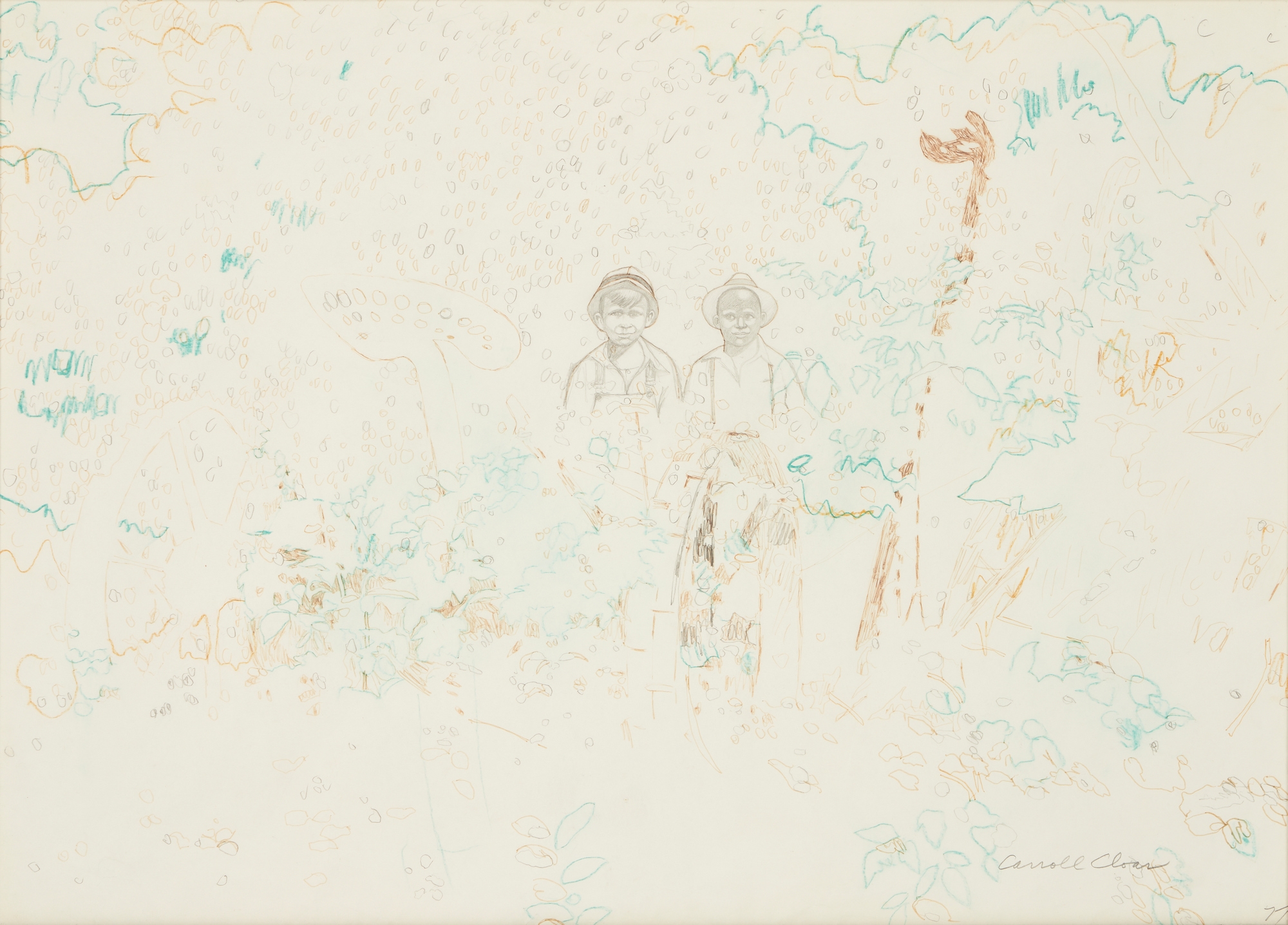 Carroll Cloar | Carroll Cloar Drawing, The Mower We Found | MutualArt