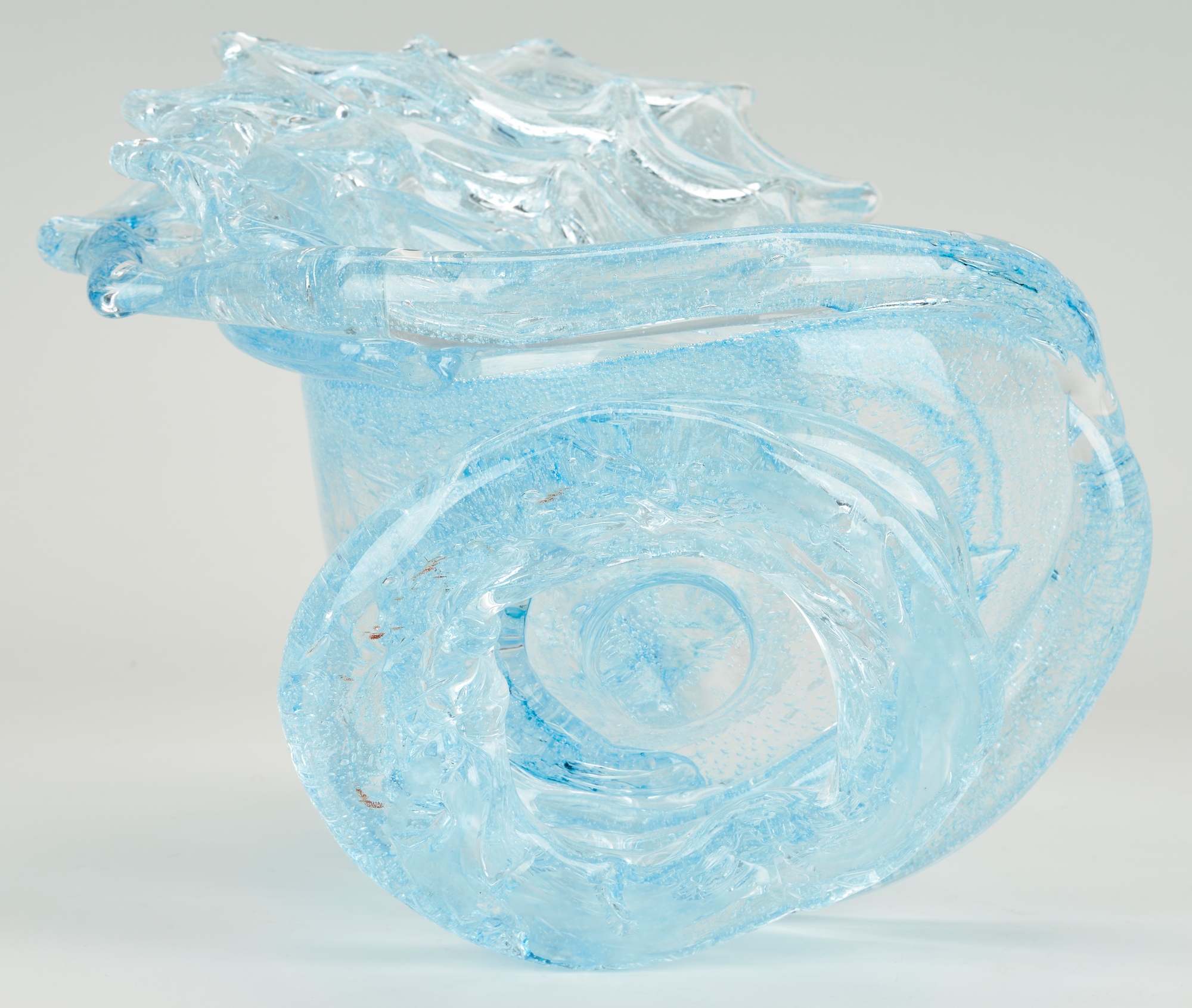 David Wight | David Wight Art Glass Wave Sculpture on Lighted Base ...