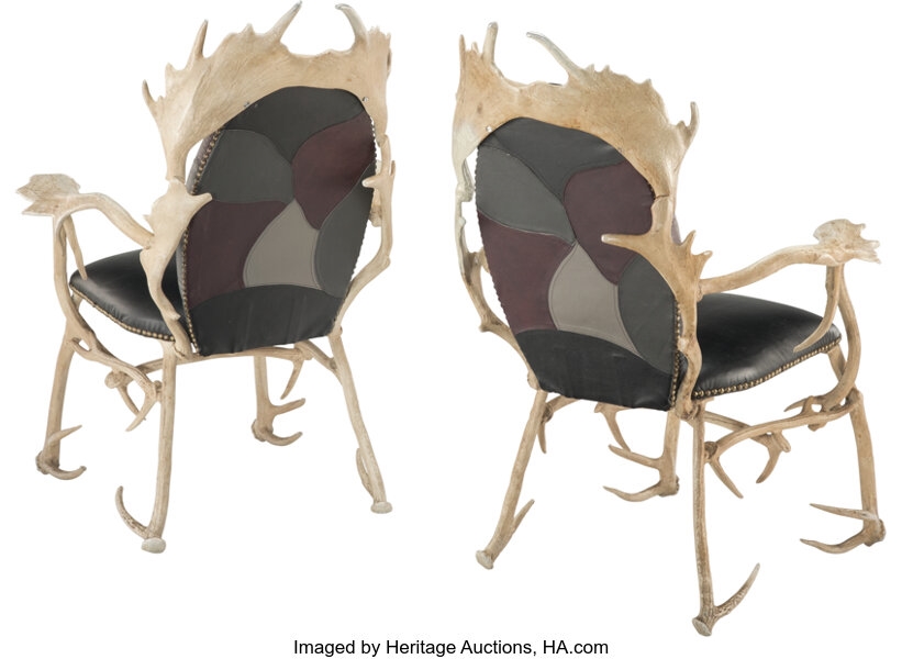 Arthur Court | Pair of Antler Chairs | MutualArt
