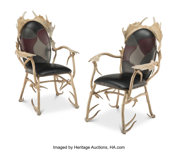 Arthur Court | Pair of Antler Chairs | MutualArt