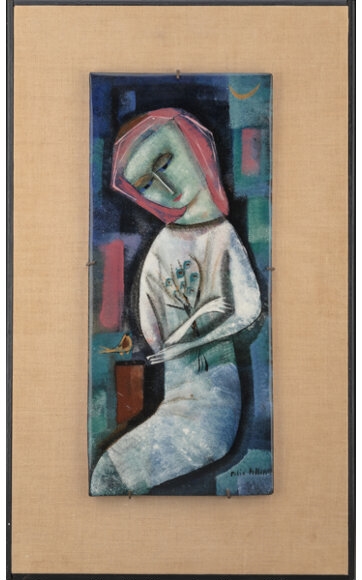 Polia Pillin | Girl with Flowers | MutualArt