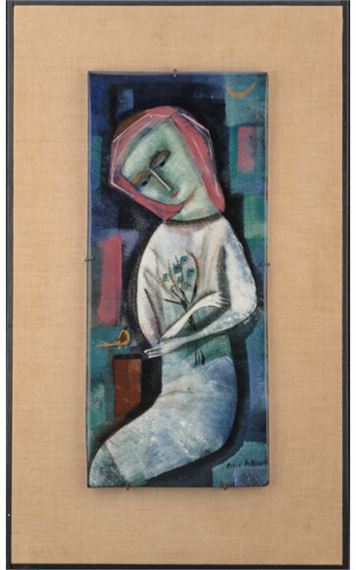 Polia Pillin | Girl with Flowers | MutualArt