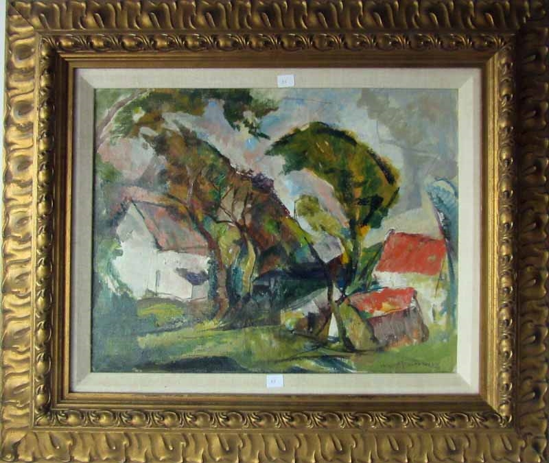 William Meyerowitz | Cubist village scene | MutualArt