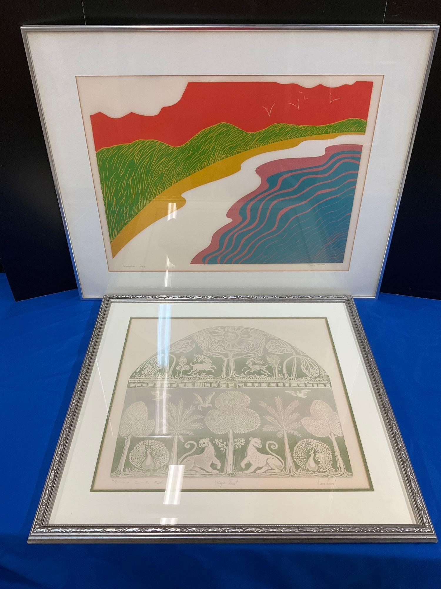 Judy Targan | Two Pencil Signed Collagraphs | MutualArt
