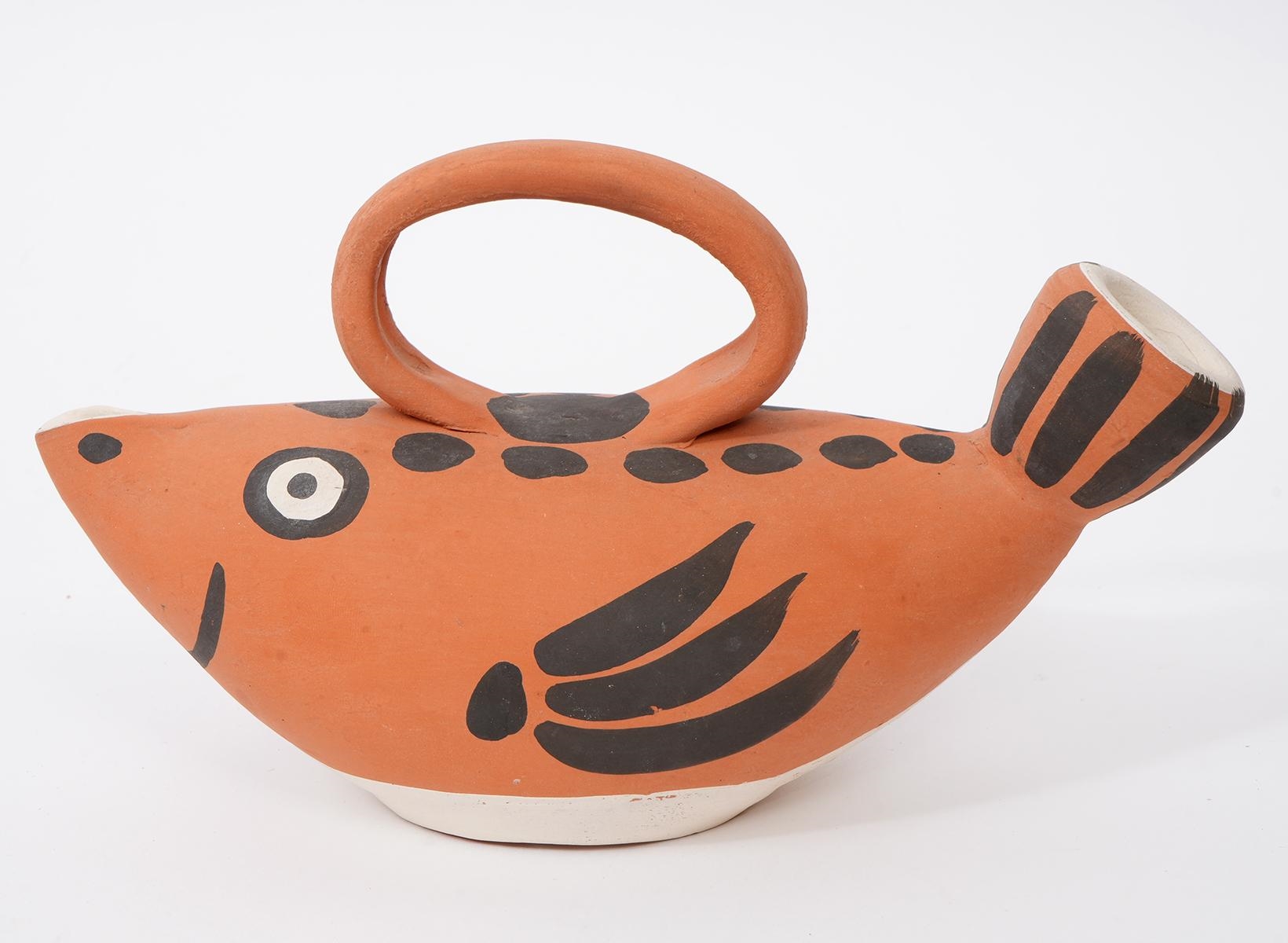 Pablo Picasso | Pablo Picasso 'Fish Subject' Madoura Pitcher | MutualArt