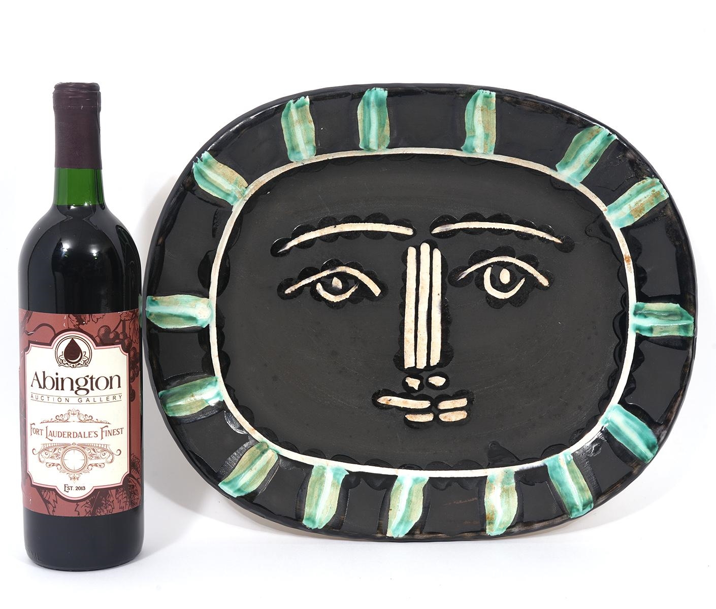 Pablo Picasso | Picasso 'Grey Face' Earthenware Madoura Charger | MutualArt