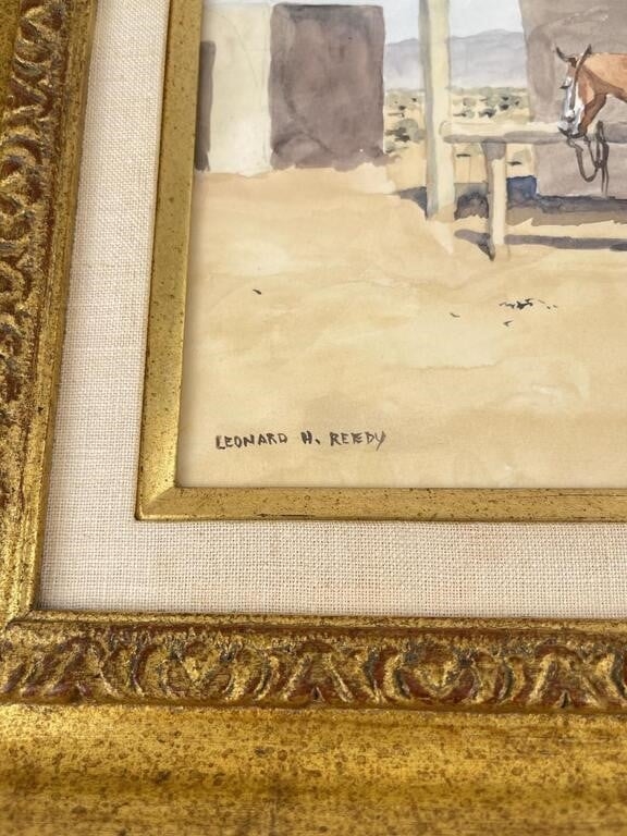 Leonard Howard Reedy | Leonard Reedy The Cow Pony Watercolor Painting ...