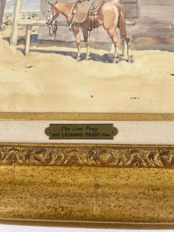 Leonard Howard Reedy | Leonard Reedy The Cow Pony Watercolor Painting ...