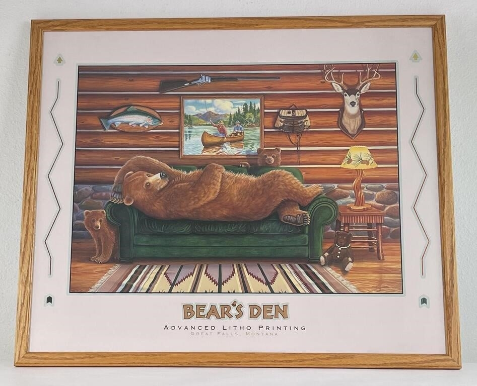 Monte Dolack | Monte Dolack Bears Den Print Missoula Montana | MutualArt