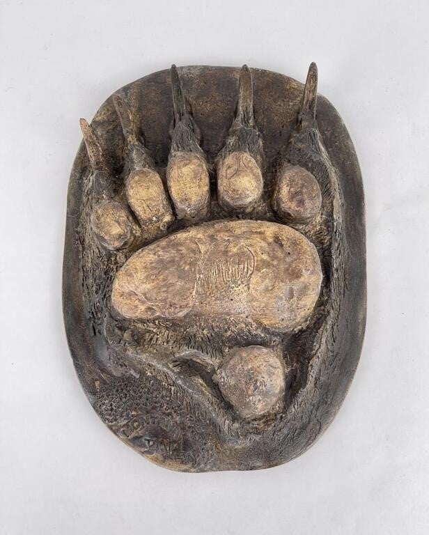 David Coy | Montana Plaster Grizzly Bear Paw Cast | MutualArt