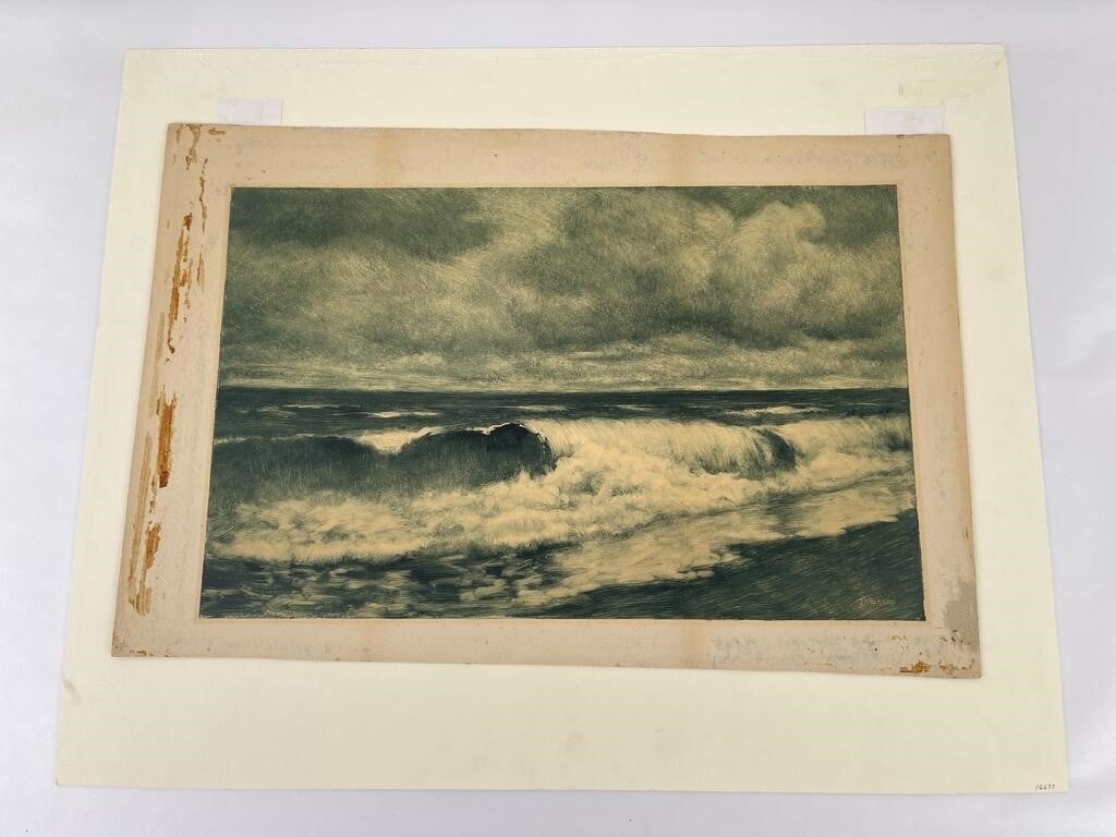 Joseph Henry Sharp | Joseph Henry Sharp Monotype Print Hawaii Coast ...