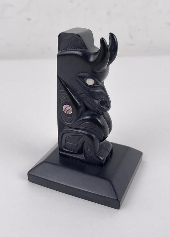 Glen Pollard | Haida Northwest Coast Indian Argillite Totem Pole (1970 ...