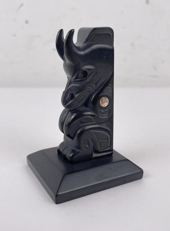 Glen Pollard | Haida Northwest Coast Indian Argillite Totem Pole (1970 ...