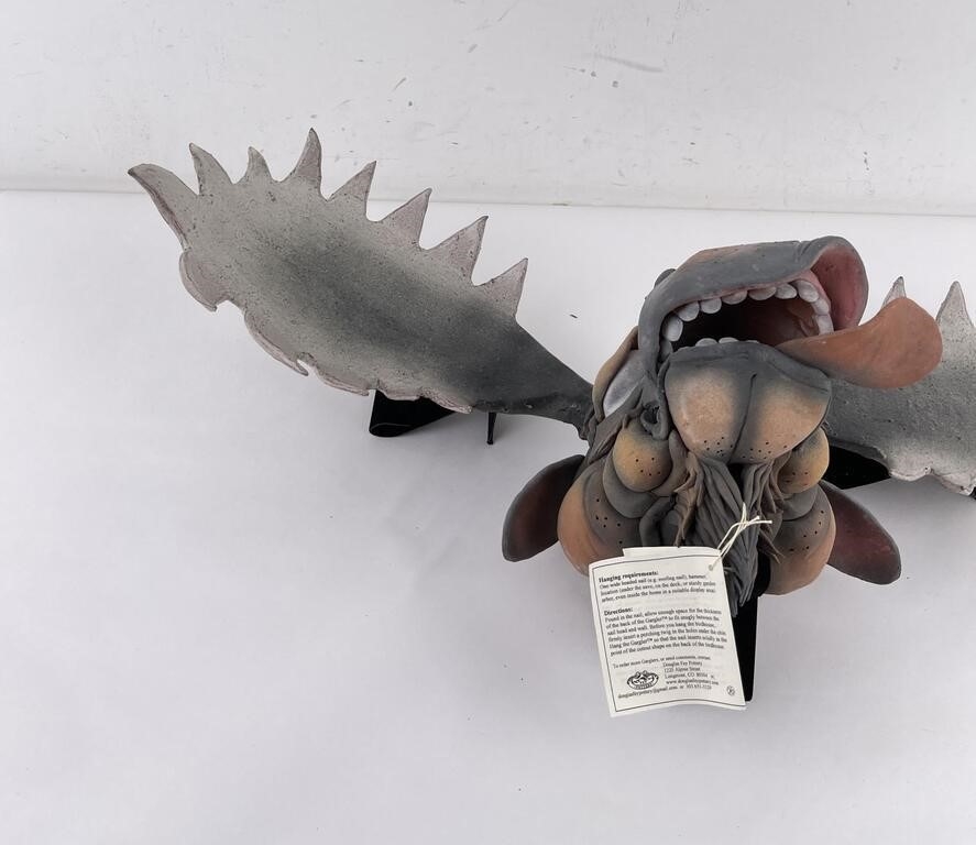 Douglas Fey | Douglas Fey Pottery Bird Gargler House Moose | MutualArt