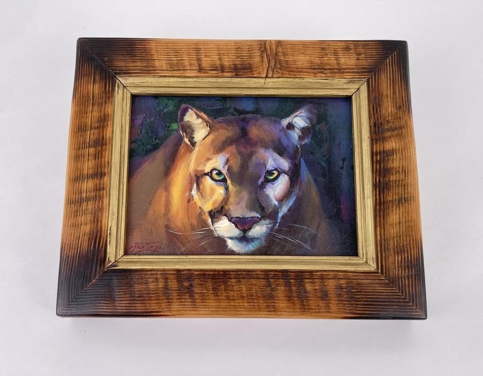 Colt Idol | Colt Idol Montana Mountain Lion Painting | MutualArt