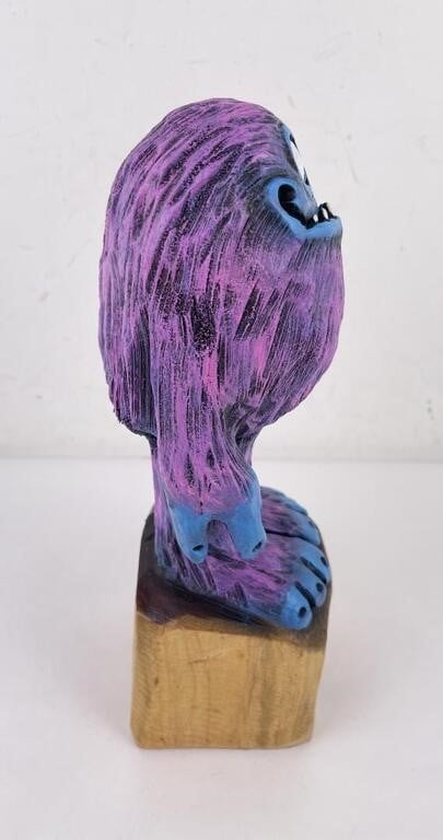 Jim Haggart | Jim Haggart Lil Silly Monster Wood Carving | MutualArt