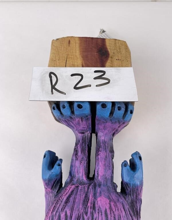 Jim Haggart | Jim Haggart Lil Silly Monster Wood Carving | MutualArt