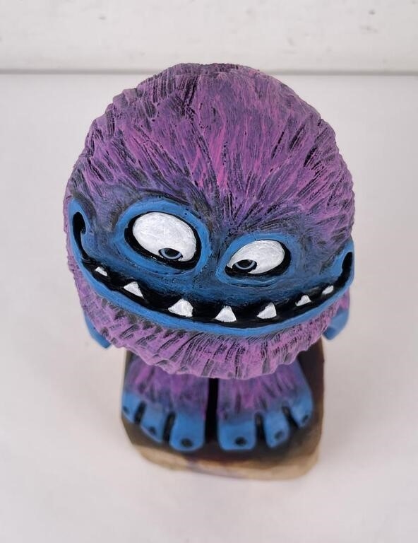 Jim Haggart | Jim Haggart Lil Silly Monster Wood Carving | MutualArt