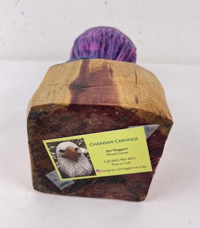 Jim Haggart | Jim Haggart Lil Silly Monster Wood Carving | MutualArt