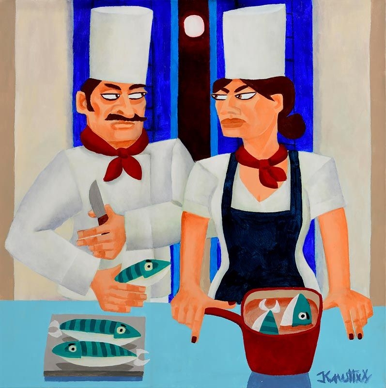 Graham Knuttel | Fish Supper | MutualArt