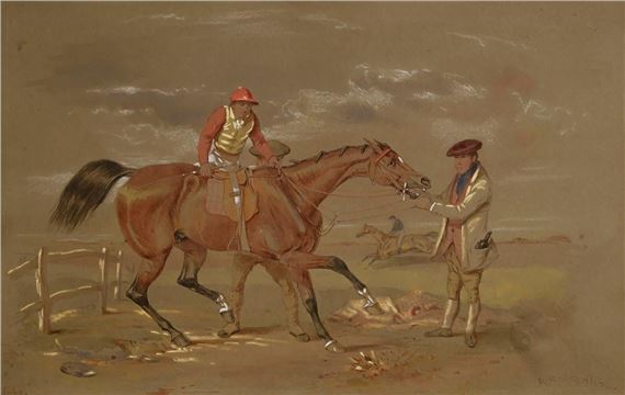 Robert Richard Scanlan | Horse with Jockey and Attendants (1846) (1846 ...